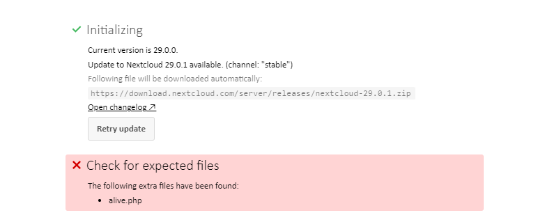 Alive.php error "netxcloud" - ℹ️ Support - Nextcloud community