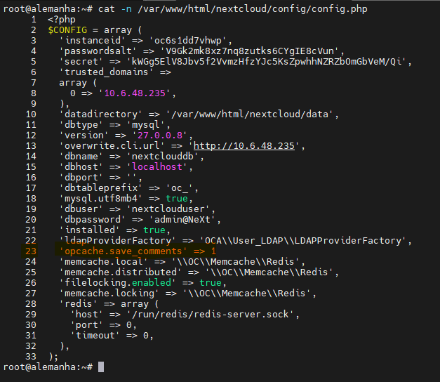 Message: The database is used for transactional file locking and no in-memory cache has been ...
