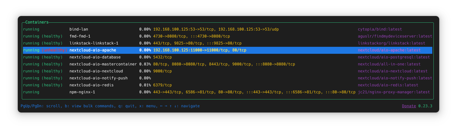 Aio-apache unhealthy - ℹ️ Support - Nextcloud community