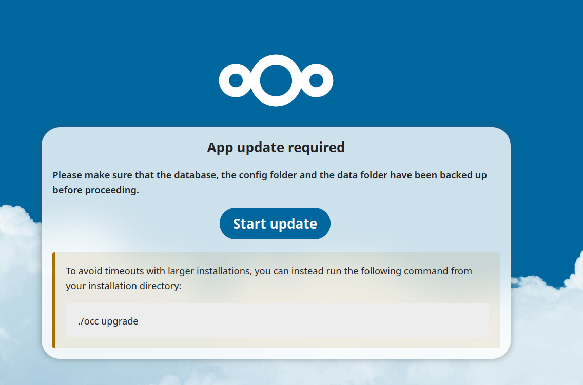 Update loop during update to 29 - ℹ️ Support - Nextcloud community