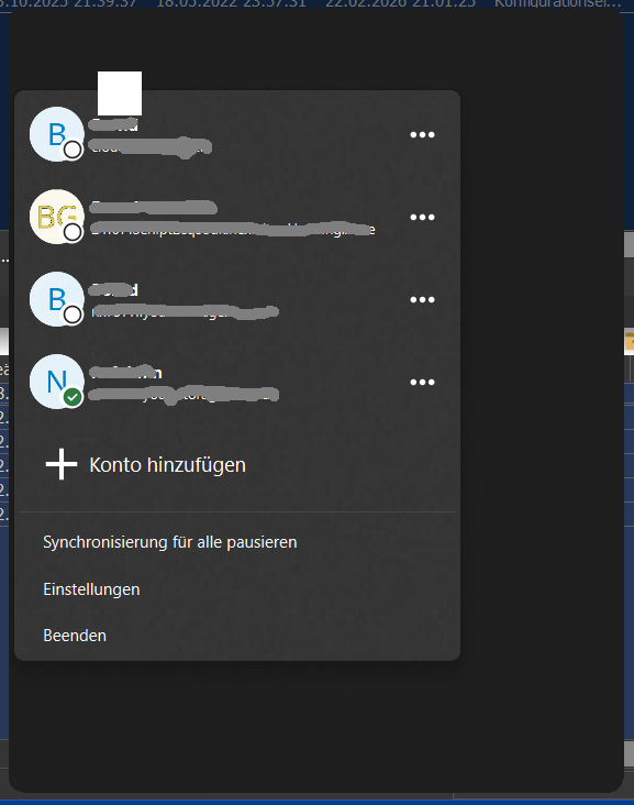 Windows desktop client, the popup from the system tray icon is blank ...