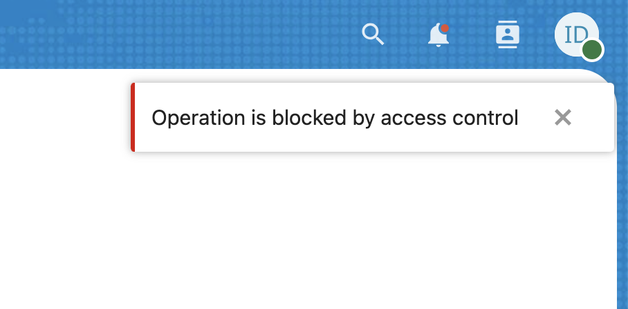 No external storage has been configured or you do not have permission ...